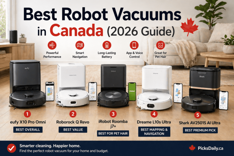 Best Robot Vacuums in Canada (2026) | PicksDaily – Tech, Taste & Travel